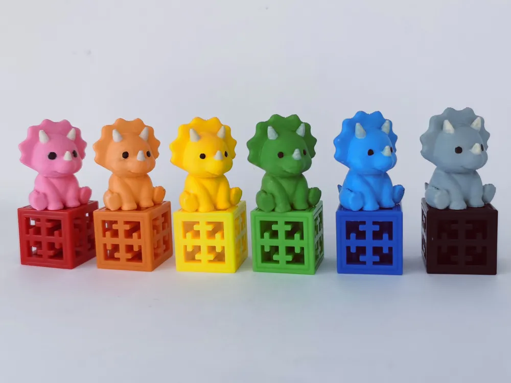 Knitted Mini Cute Triceratops - Free 3D Print Model - MakerWorld