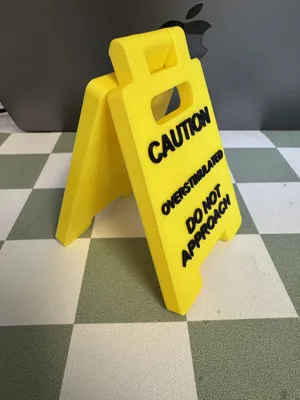 Overstimulated desk sign by printnoodles3d MakerWorld: Download Free 3D ...