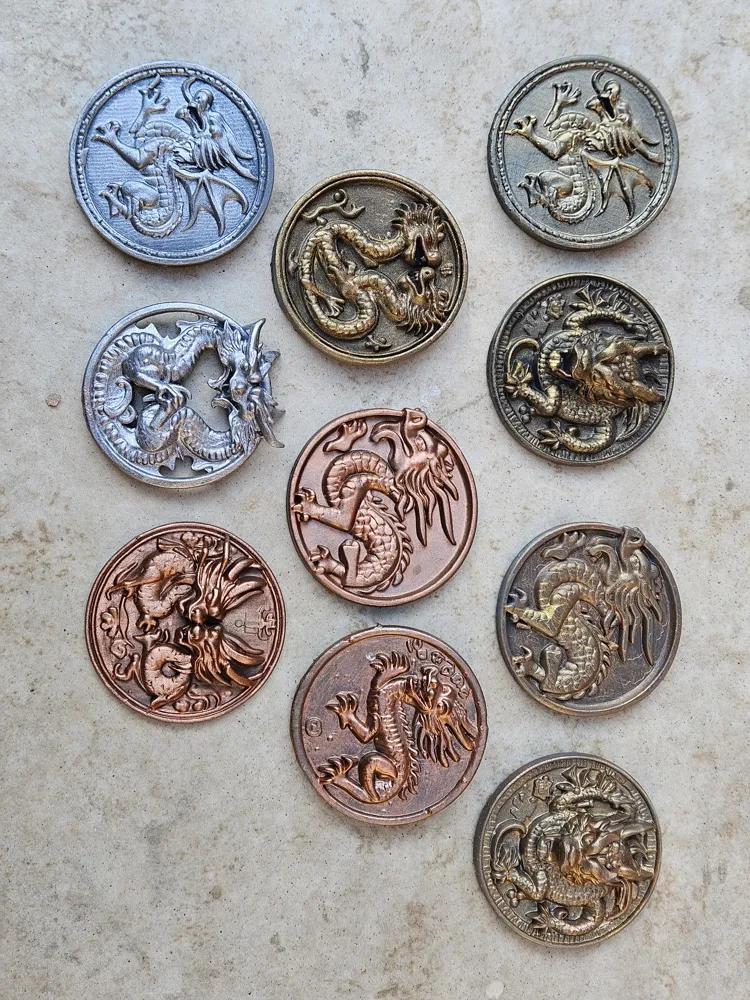 Dragon Coins by Bokkins3d MakerWorld: Download Free 3D Models