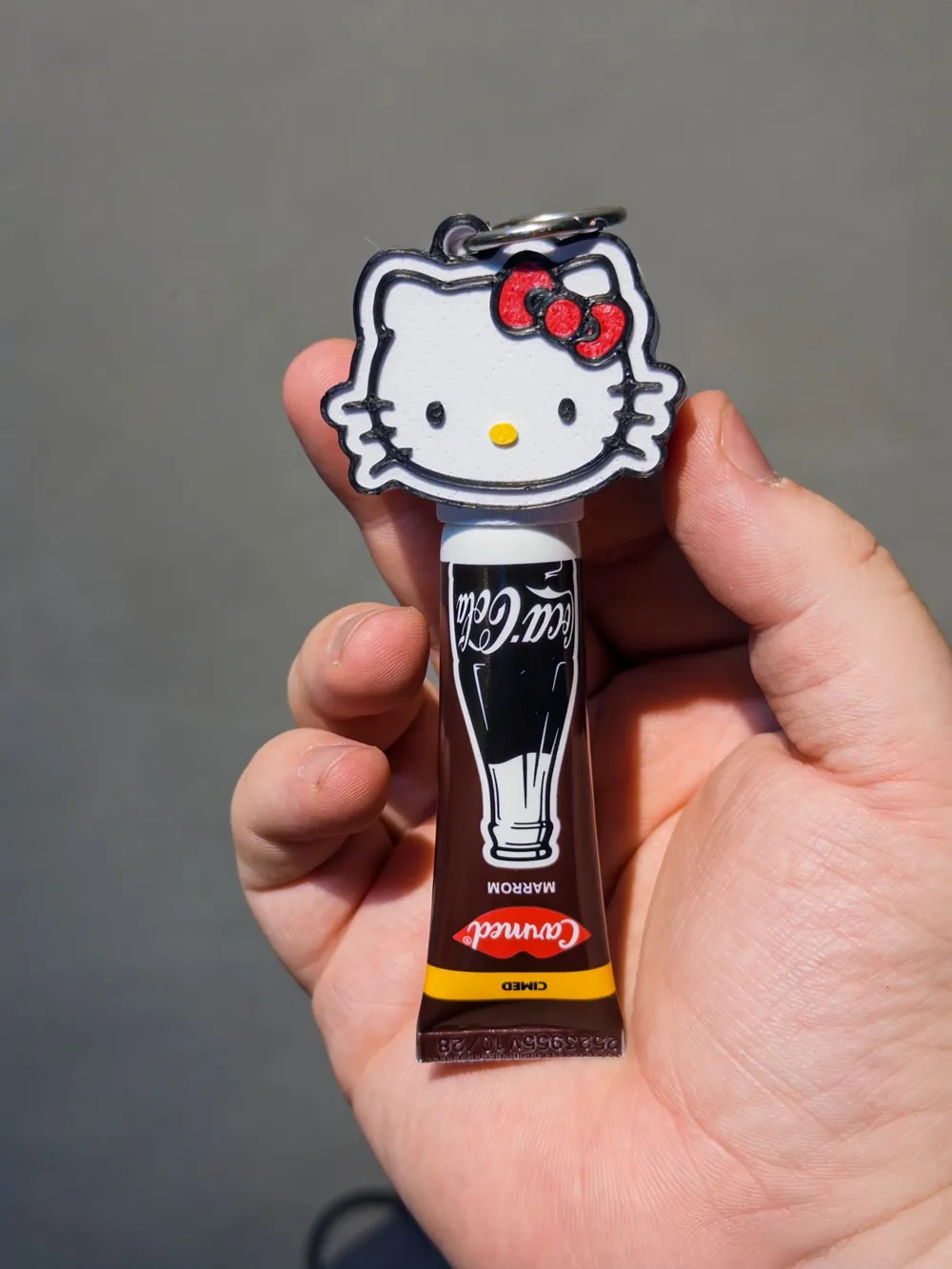 Keychain Cap gloss Hello Kitty - Free 3D Print Model - MakerWorld