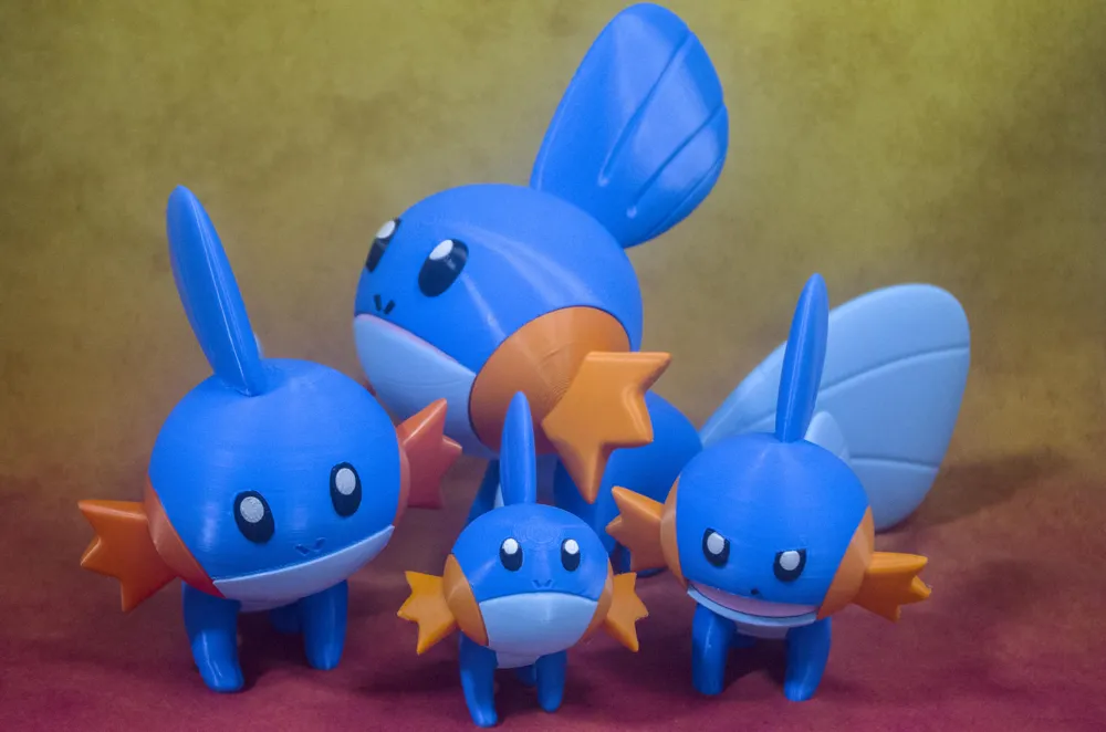 No AMS multi-part assembly required, Mudkip with a cute tilted head by ...