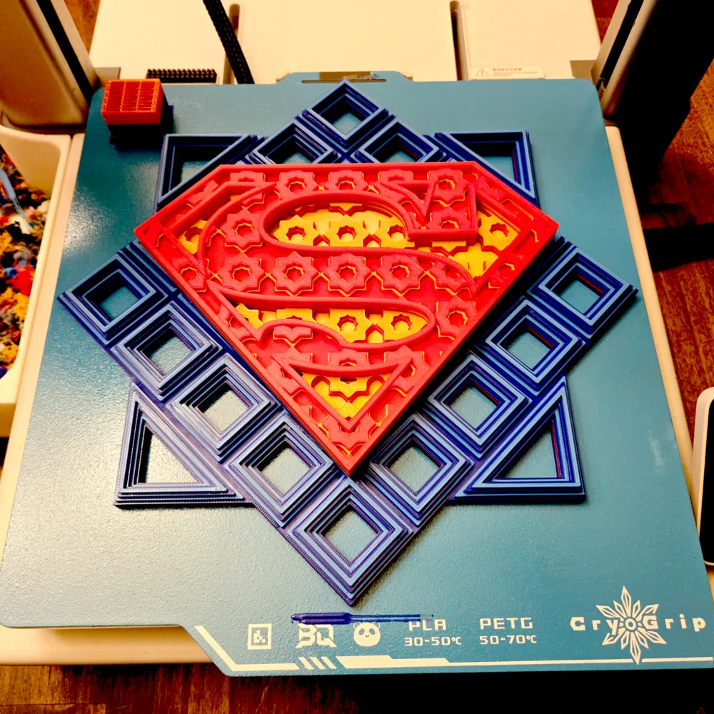 Superman Dimensional Grid Mosaic by w3r3wolv3s MakerWorld: Download ...