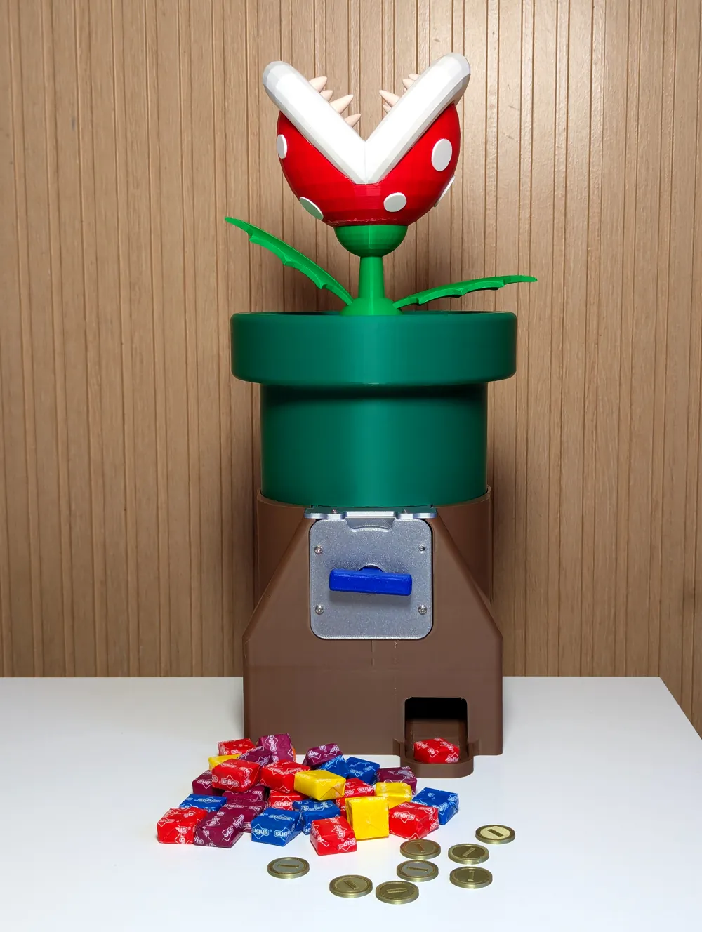 Piranha Plant Candy Dispenser - Super Mario Pipe - Free 3D Print Model ...