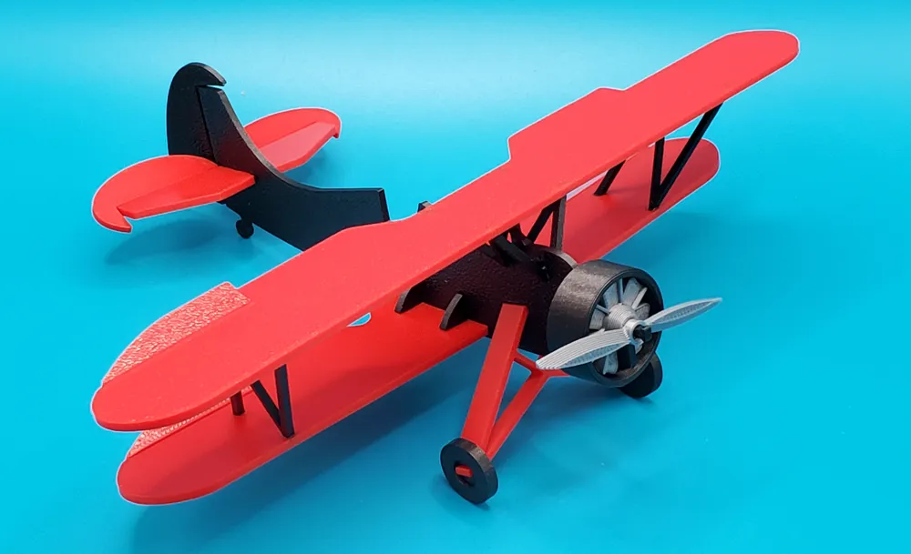 Waco UPF-7 Biplane Model Airplane Kit Card by Fight2Fly MakerWorld ...