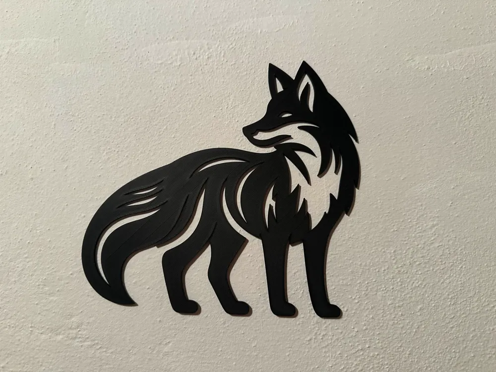 Fox silhouette - Free 3D Print Model - MakerWorld