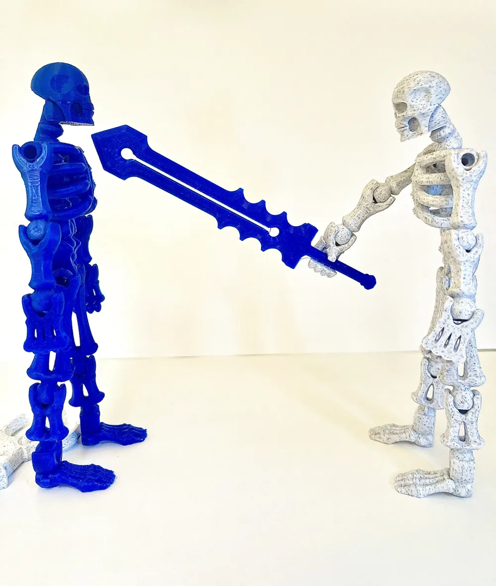 Posable Skeleton V2_With Accessories - Free 3D Print Model - MakerWorld