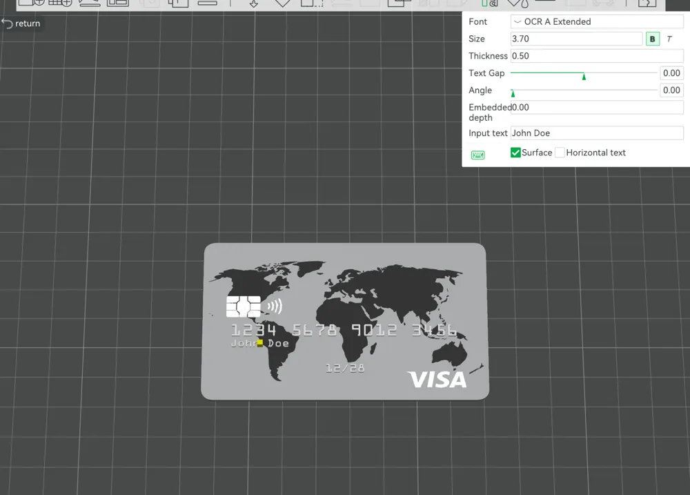 Customizable Visa-Style Card by gardarsson MakerWorld: Download Free 3D ...
