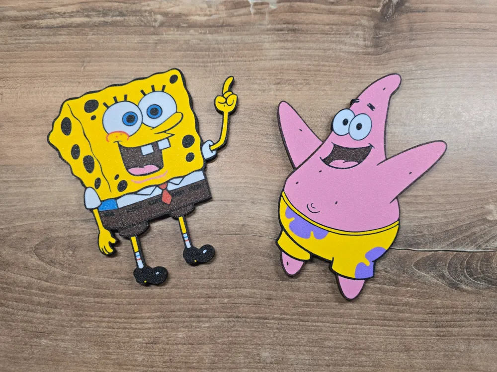SpongeBob and Patrick Star Fridge Magnets by Neggan - MakerWorld