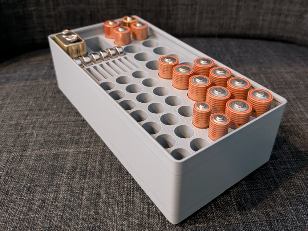 Gridfinity 2x4x7 battery bin - Free 3D Print Model - MakerWorld
