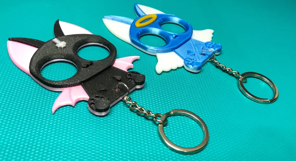 Angel Cat Self Defense Keychain by Mike 3D - MakerWorld