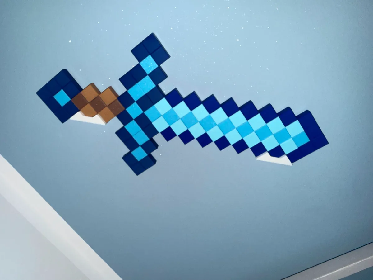 Minecraft Sword Wall Mount - Free 3D Print Model - MakerWorld