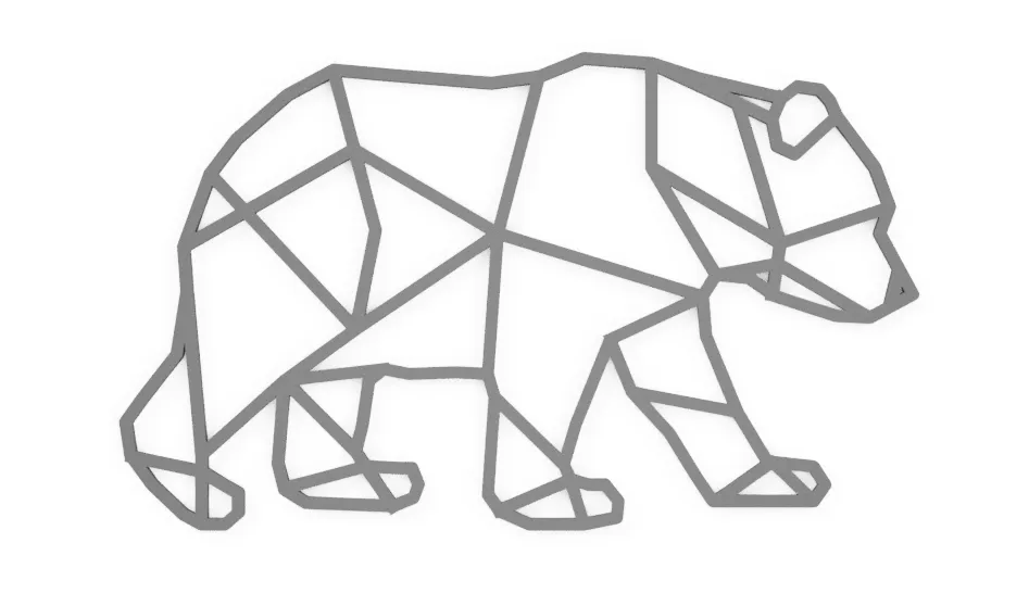 Bear 2D Stencil Wall Art by desmofaby - MakerWorld