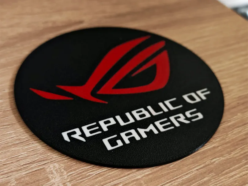 Asus ROG coaster - Free 3D Print Model - MakerWorld