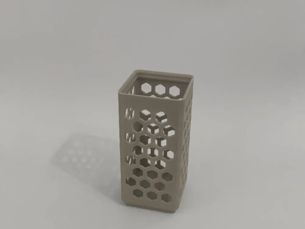 Gridfinity Bin 1x1 - Tall - Hex Wall Remixed by Levi Moore - MakerWorld