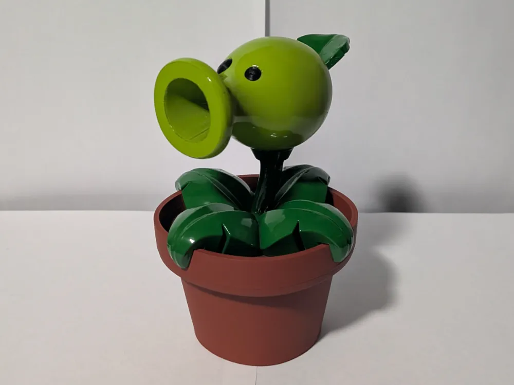 Plants VS Zombies Standard Peashooter Potted Plant by MustachePrinter ...