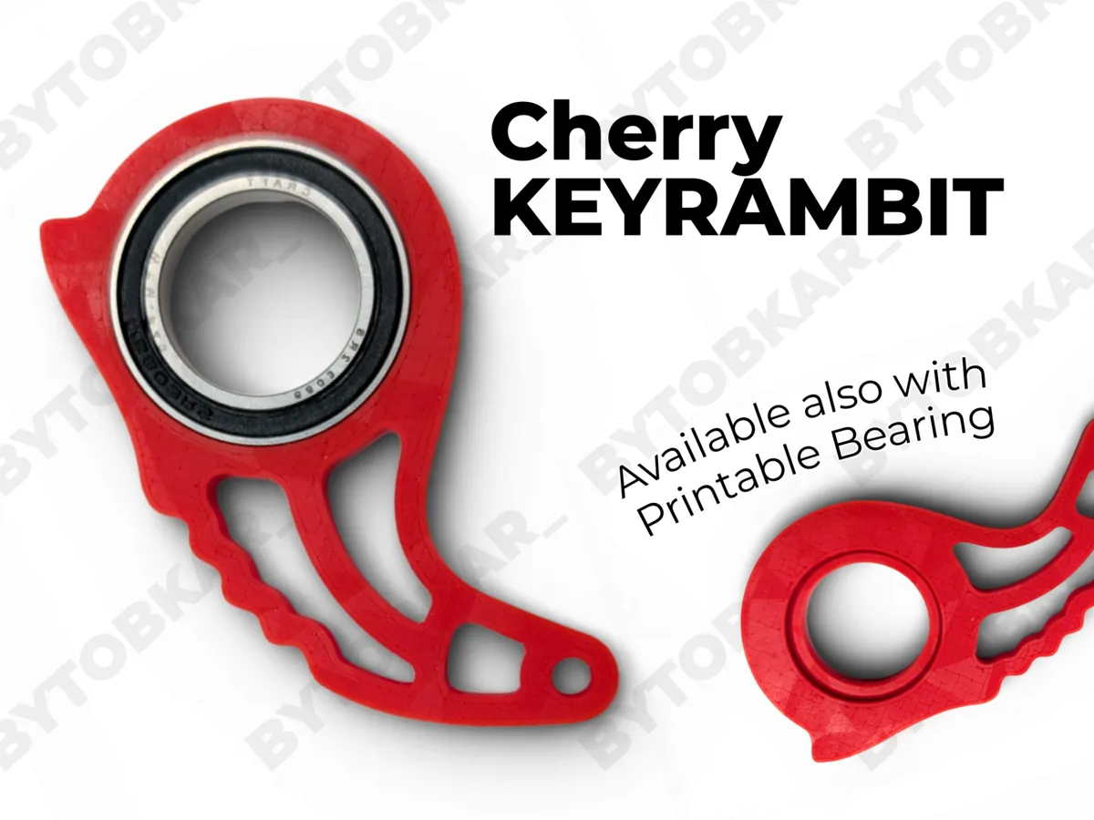 Cherry Keyrambit Keychain with Printable Bearing - Free 3D Print Model ...