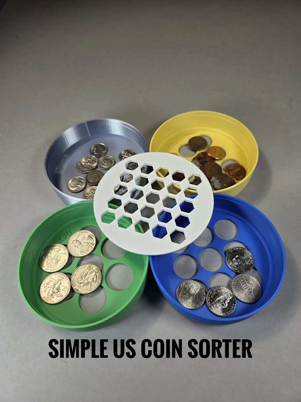 Simple US Coin Sorter - Free 3D Print Model - MakerWorld