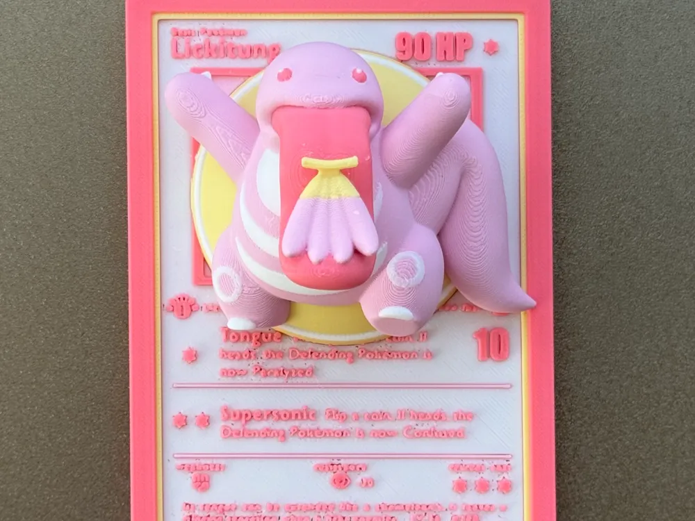 Lickitung 3D Printable Pokémon Card; Pokemon TCG - Free 3D Print Model ...