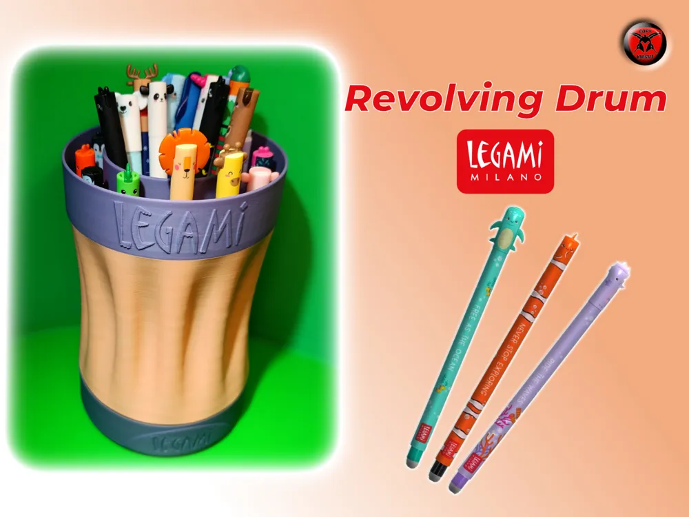 Legami Revolving Drum by CopyKnight - MakerWorld