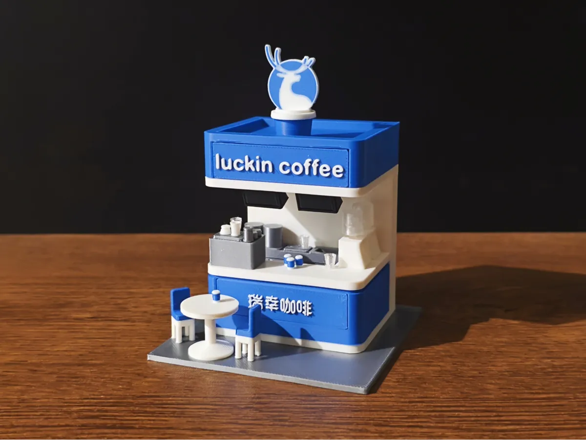 1:64 Luckin Coffee Miniature Street Scene - Free 3D Print Model ...