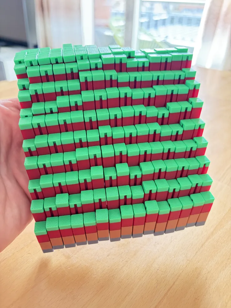 Minecraft Flexi Terrain Grid - Tight Tolerance - Free 3D Print Model ...