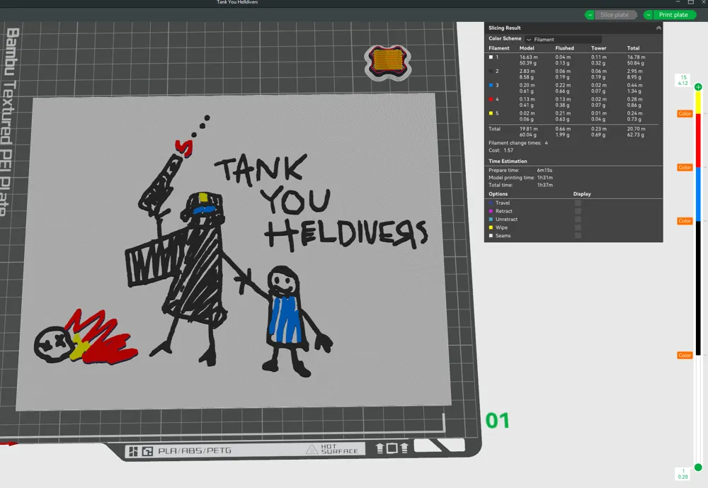 Tank You Helldivers Kids Drawing by Dream Print 3D MakerWorld: Download ...