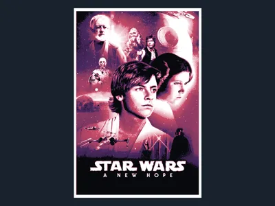 星球大战：新希望（电影海报 - HueForge） - 免费 3D 打印模型 - MakerWorld