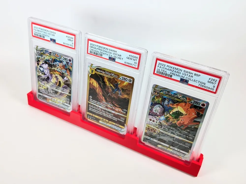 3 Card Graded Card Display Stand by PhaseworksCA MakerWorld: Download ...