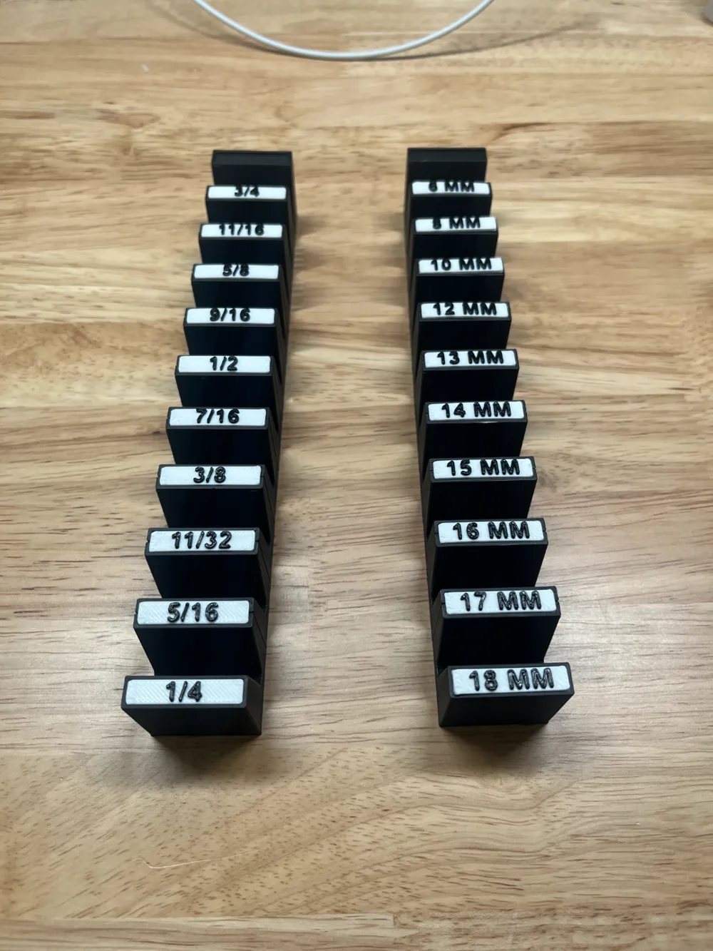 Modular Wrench Holder with Raised Letter Labels - Free 3D Print Model ...