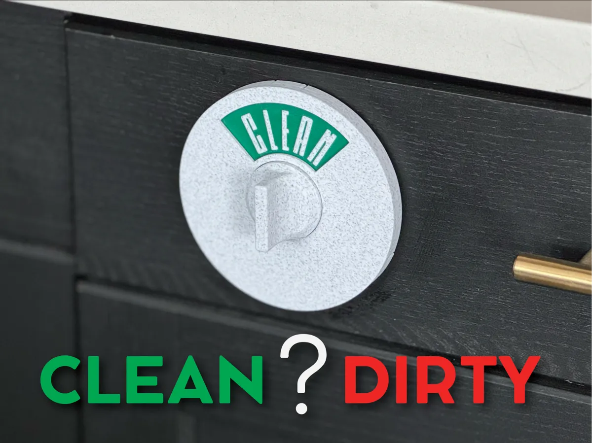 Dishwasher Clean or Dirty Dial Switch Sign - Free 3D Print Model ...