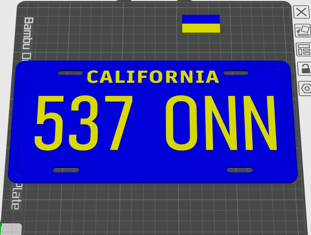 Starsky and Hutch 537-ONN Licence plate by noriwl - MakerWorld