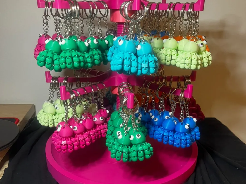 Professional Rotating Keychain Display - Free 3D Print Model - MakerWorld