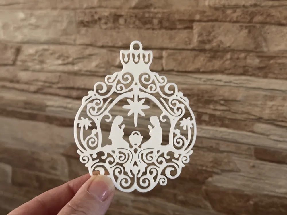 Nativity Christmas Ball - Free 3D Print Model - MakerWorld