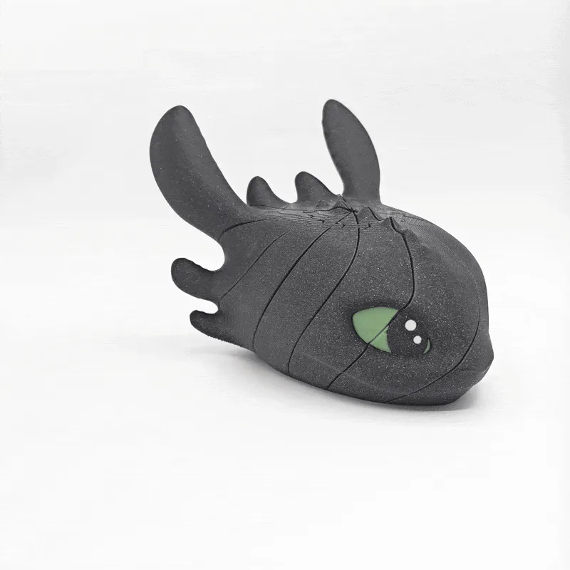 Toothless Dragon Head Twist Fidget - Free 3D Print Model - MakerWorld