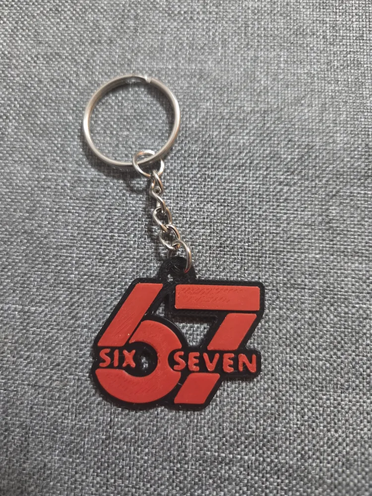 67 Keychain – Viral Meme 3D Printed Keyring - Free 3D Print Model ...