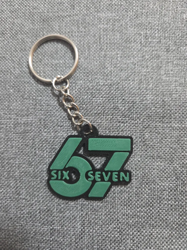 67 Keychain – Viral Meme 3D Printed Keyring - Free 3D Print Model ...