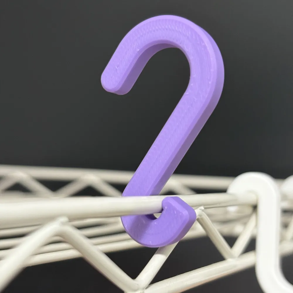 Snap-on Hook for wire rack (4.0mm and 5.0mm) - Free 3D Print Model ...