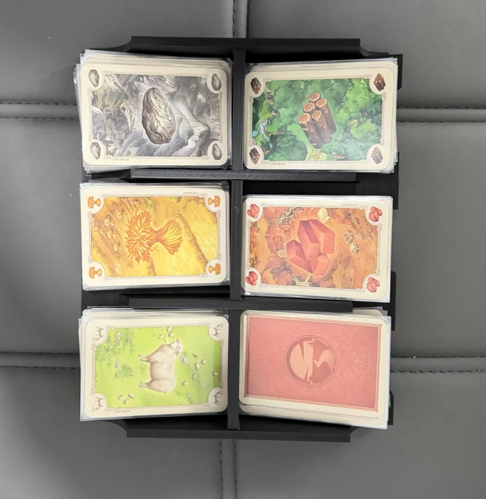 Catan Card Bank/Holder for Cards with Sleeves V5 - Free 3D Print Model ...