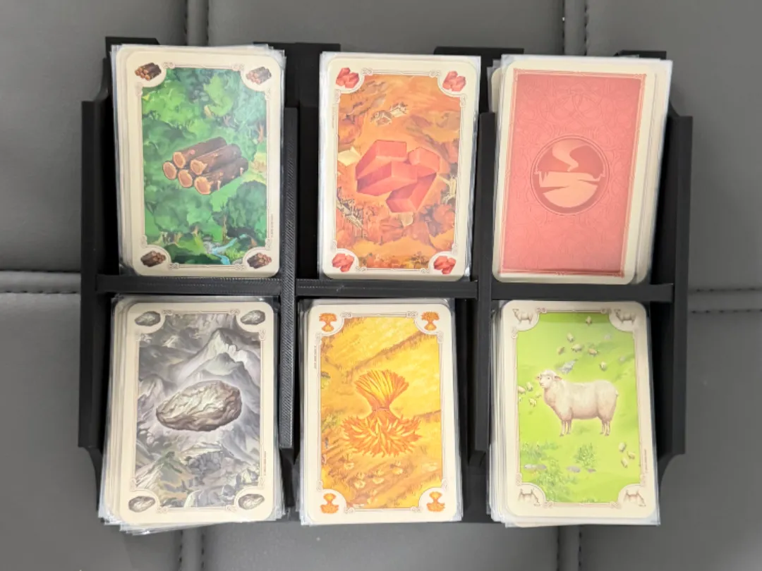 Catan Card Bank/Holder for Cards with Sleeves V5 - Free 3D Print Model ...