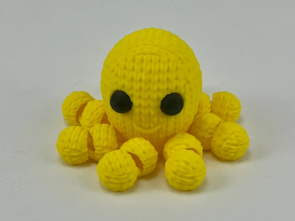 Knitted Articulated Baby Octopus - No AMS - Free 3D Print Model ...