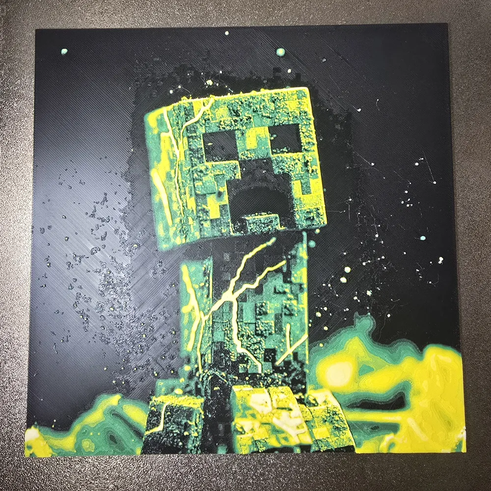Minecraft - Creeper Hueforge - Modelo de impresión 3D gratuito - MakerWorld