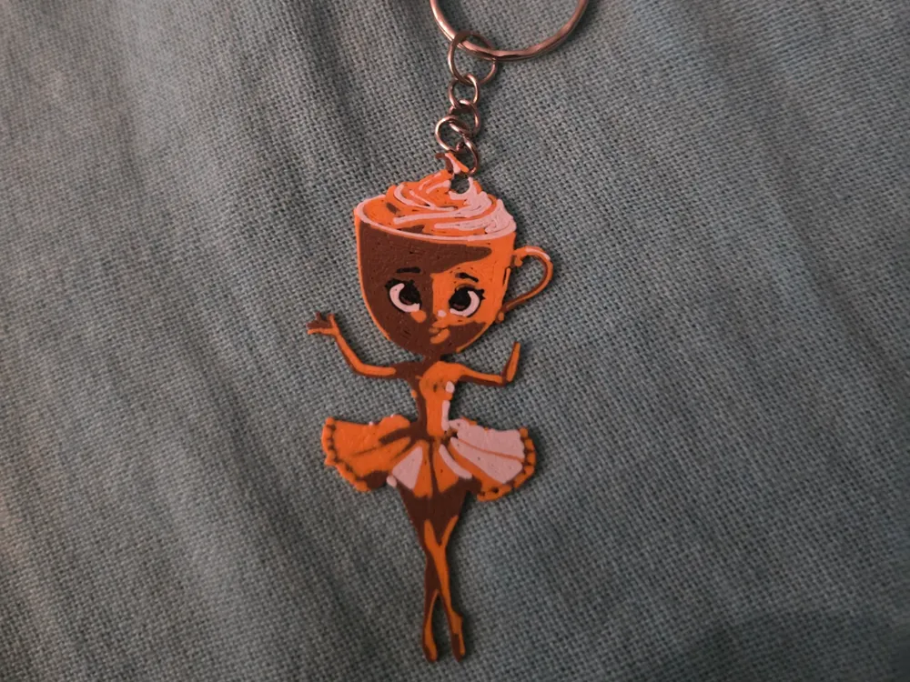 Brainrot Ballerina Cappuccina Keychain Design by FRANKIE 3D ...