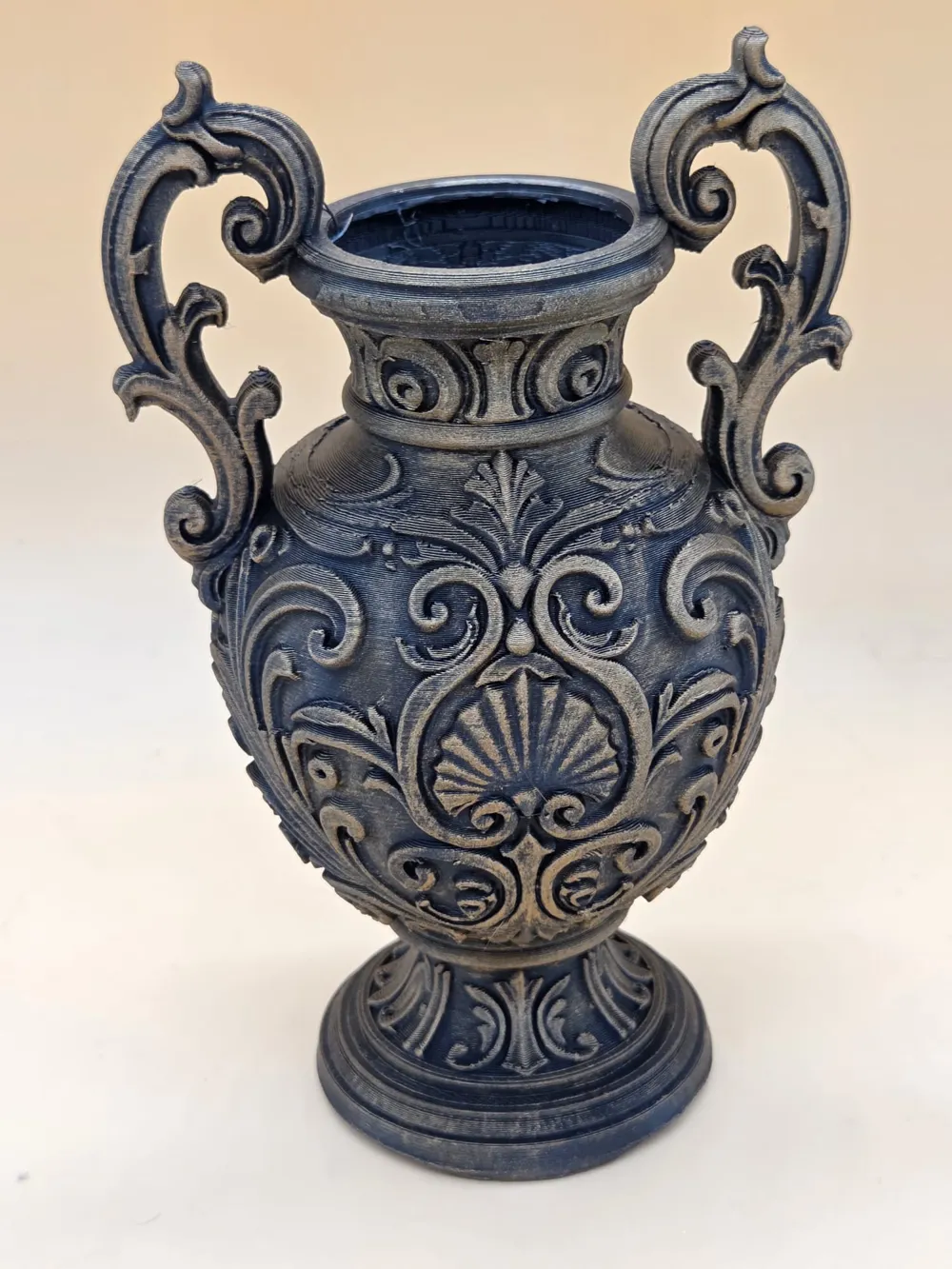 Ornamental Decorative Vase with Handles Baroque Design - Free 3D Print ...