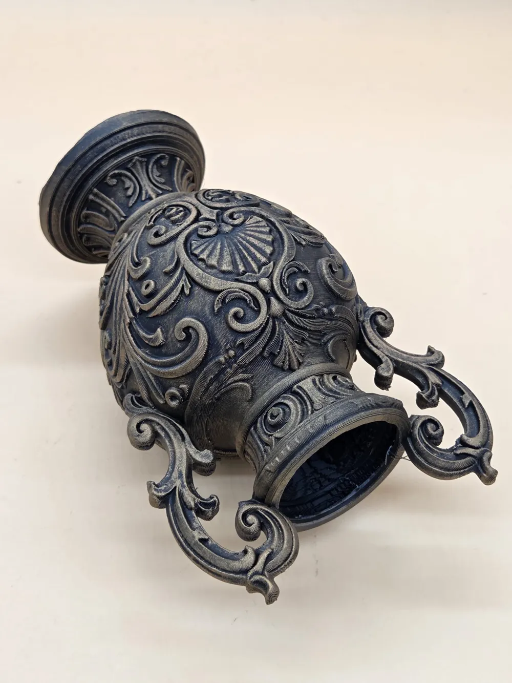 Ornamental Decorative Vase with Handles Baroque Design - Free 3D Print ...