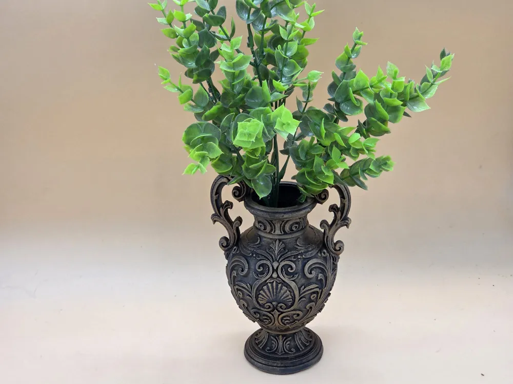 Ornamental Decorative Vase with Handles Baroque Design - Free 3D Print ...