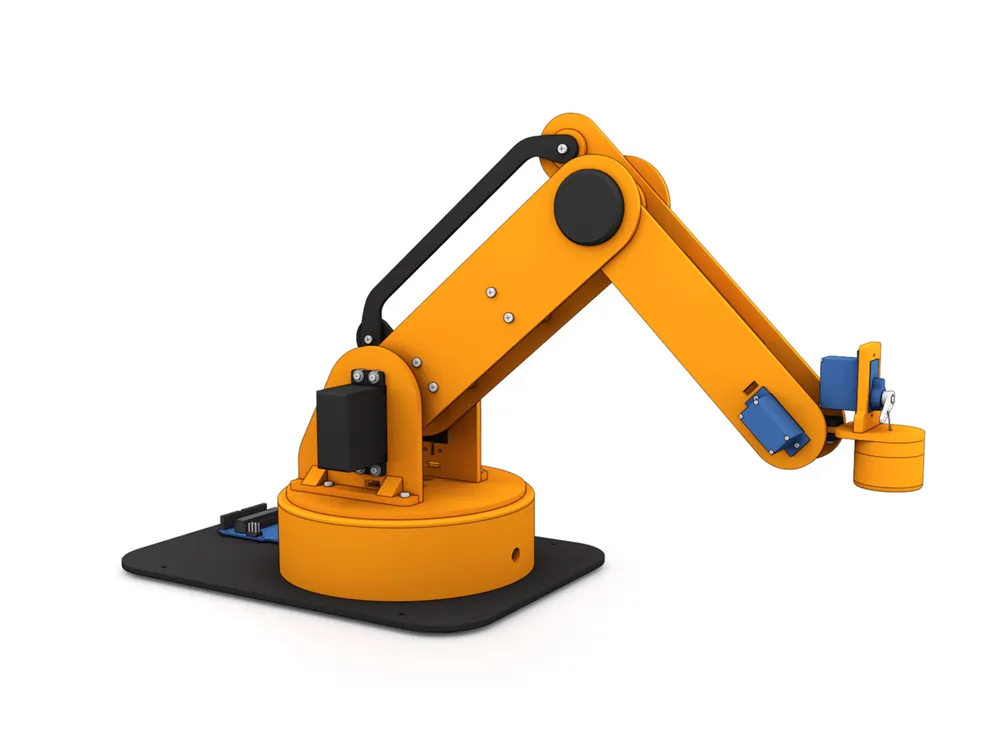 BIG ROBOTIC ARMDS3Dmax WITH MAGNETIC GRIPPER - Free 3D Print Model ...