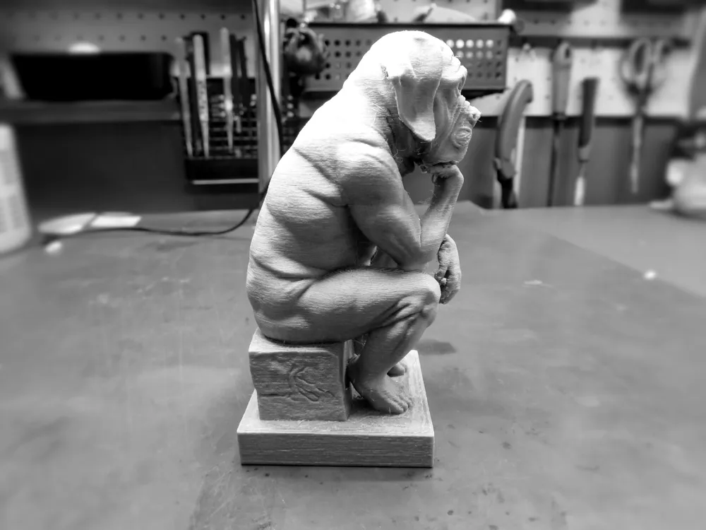 The thinker dog - Free 3D Print Model - MakerWorld