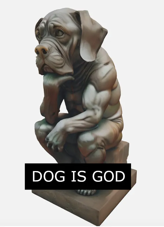 The thinker dog - Free 3D Print Model - MakerWorld