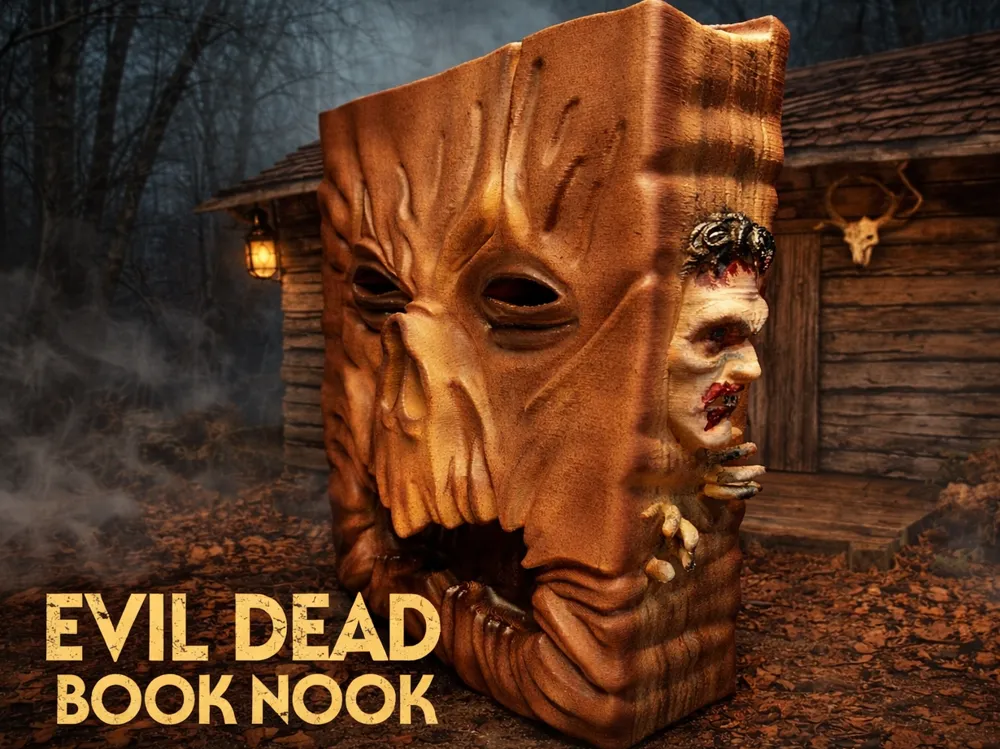Evil Dead Necronomicon Book Nook – Horror Display - Free 3D Print Model ...