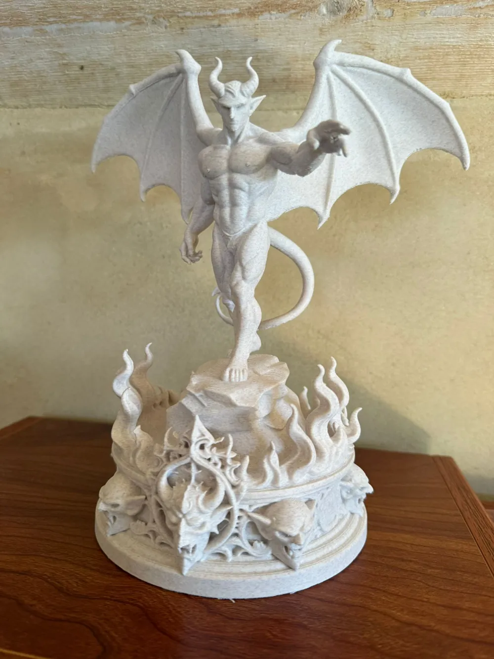 Infernal Winged Demon Statue - Free 3D Print Model - MakerWorld